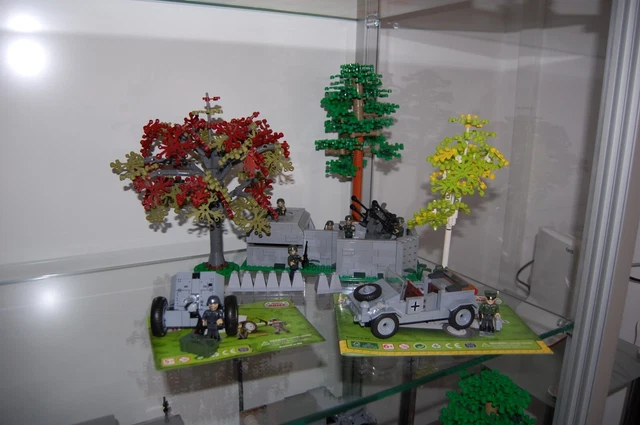 COBI FIGUREN MIT Bluebrixx Bunker und Bluebrixx Bäume EUR 55,00 ...