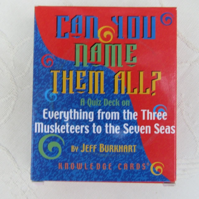 TRIVIA-KNOWLEDGE CARDS-CAN YOU name them all?-Quiz 48 deck cards ...