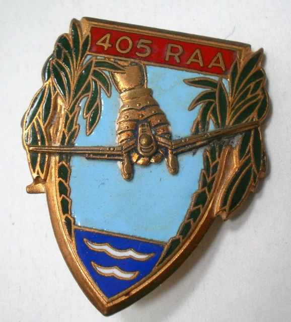 COURTOIS 405° RÉGIMENT d'artillerie antiaérinne RAA Insigne FTA ...
