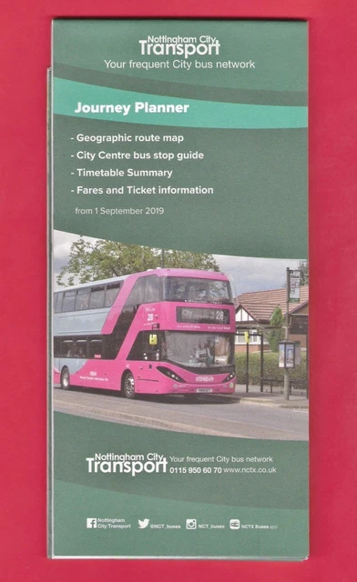 NOTTINGHAM CITY TRANSPORT - Bus Route Map & Frequency Guide - September ...