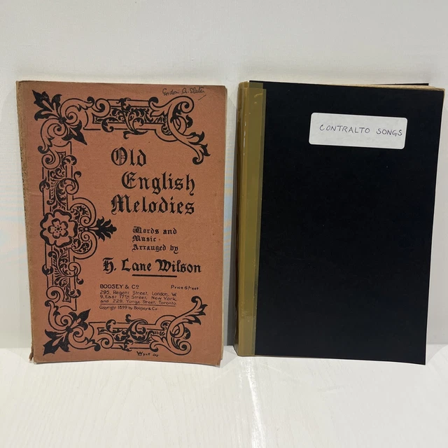 OLD ENGLISH MELODIES H. Lane Wilson 1899 & Contralto Songs Imperial ...