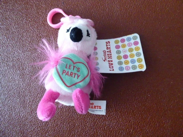 SWIZZELS LOVE HEARTS Let's Party Farina The Flamingo keyring bag pram ...