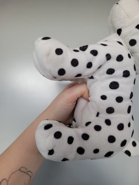 TJM TJ MORRIS Soft Toy Barking Dog Dalmatian Black White Plush ...