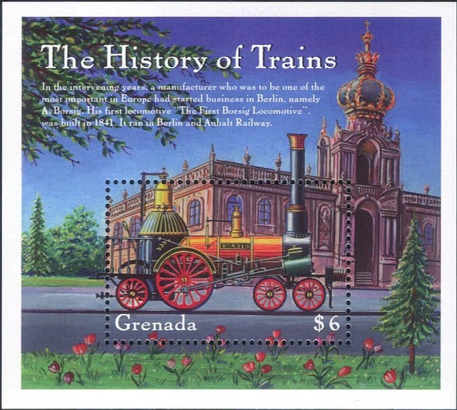 GRENADA 2000 STEAM Engine/Locomotive/Trains/Railways/Transport 1v m/s ...