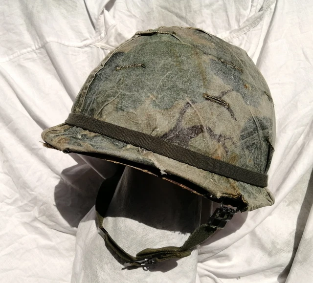 VIETNAM WAR M1 US Helmet + Thailand Mitchell Cover Army Military £312. ...