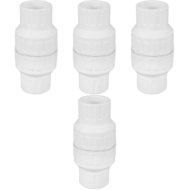 4PCS CHECK VALVE PVC Pipe Joint Water Tube Check Valve Prevent Backflow ...