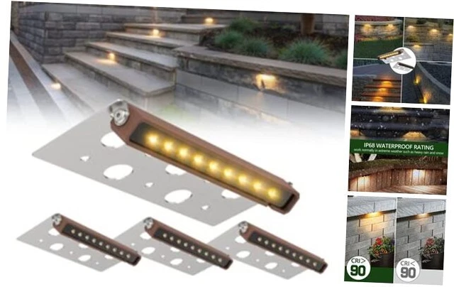 8-PACK 7 INCH LED Hardscape Lighting, Paver Lights Retaining Wall warm ...