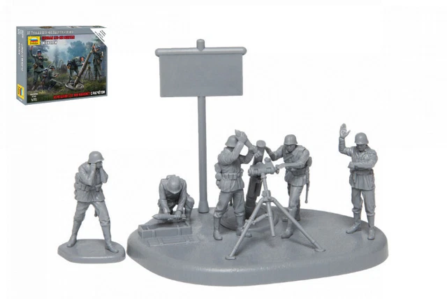 MINIATURE SOLDATS MODEL Kit Modélisme Dioramas Zvezda German 120mm ...