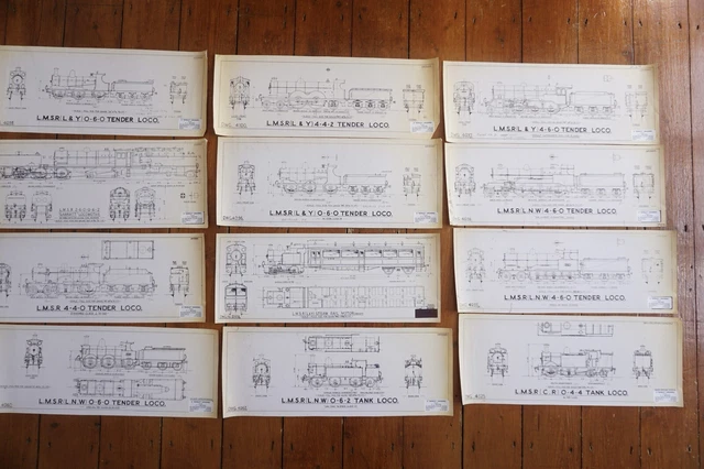 LMS LOCOMOTIVE LOCO Wagons Technical Railway Diagrams x12 £34.99 ...