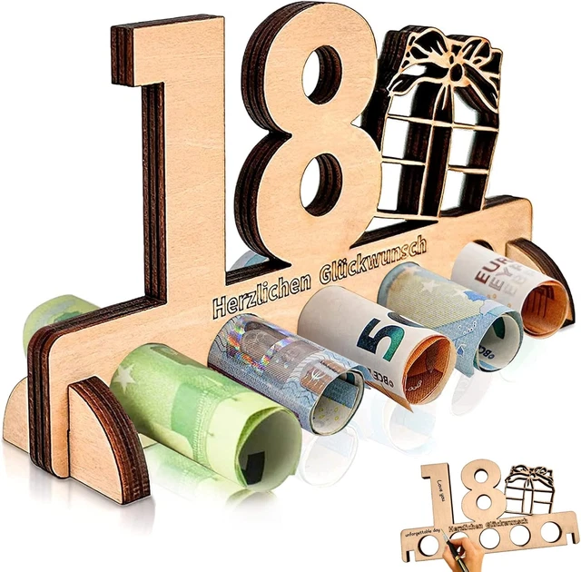 GELDGESCHENKE GEBURTSTAG, 18. Geburtstag Geldgeschenk Holz Geldgeschenk ...