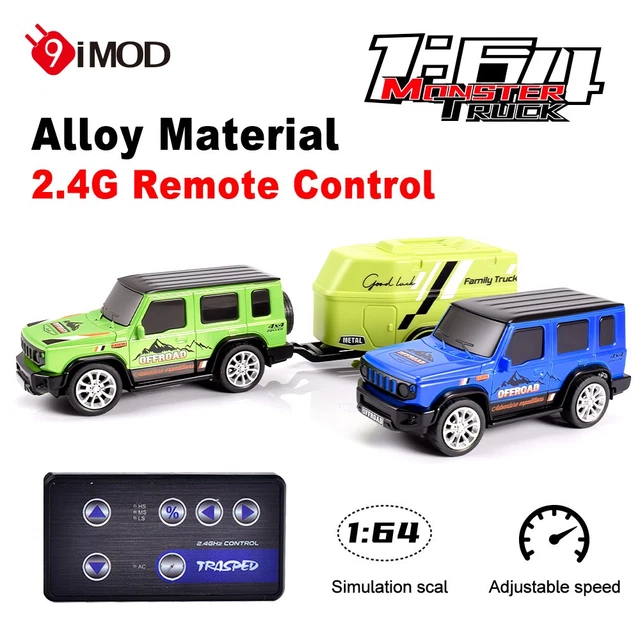 RC MINI TRUCK 1/64 Full Alloy Body 2.4G Remote Control Desktop Racing ...