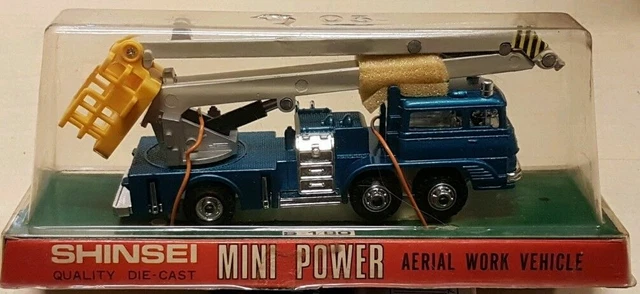 SHINSEI MINI POWER Aerial Work Vehicle scale app.1/80 die cast metal ...
