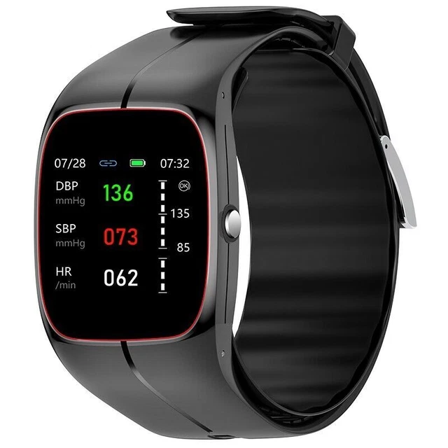 AIR PUMP BLOOD Pressure Monitor Medical Grade Smartwatch Heart Rate ...