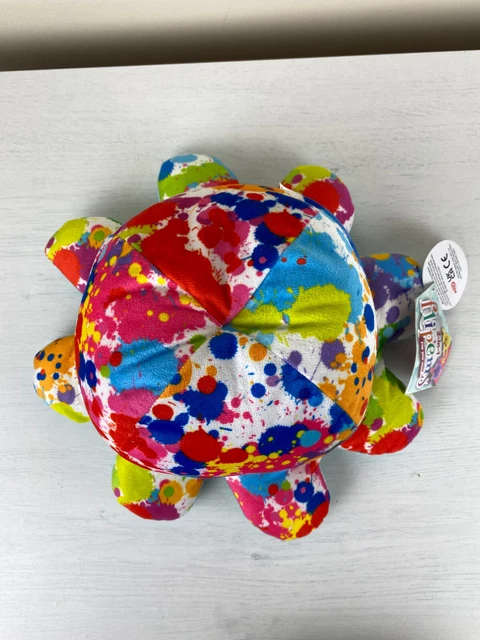 FLIP’EMS 12” REVERSIBLE Paint Splats & Blue Octopus Soft Toy Happy&Sad ...