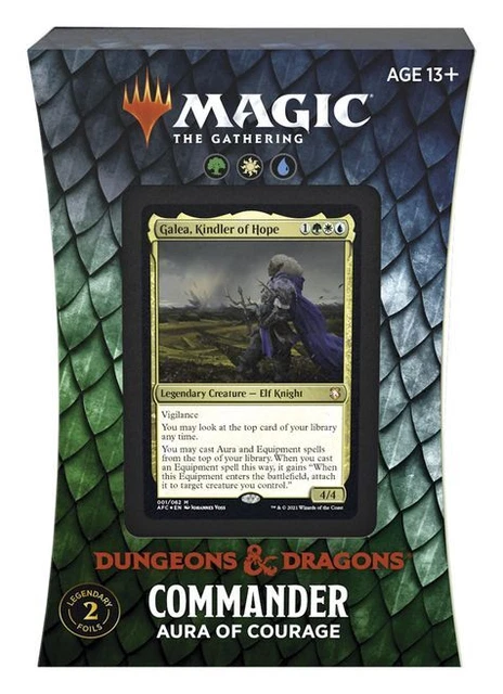 MTG DUNGEONS & Dragons Commander Deck - Aura of Courage - Sealed ...