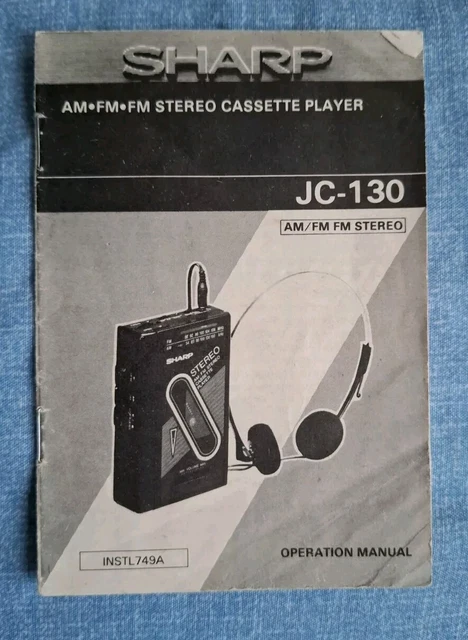 VINTAGE SHARP JC-130 Instruction Manual AM/FM Personal Stereo Cassette Player £3.83 - PicClick UK