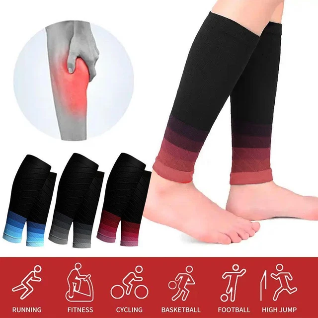 CALF LEG COMPRESSION Sleeve Sport Shin Pain Splints Support Running ...