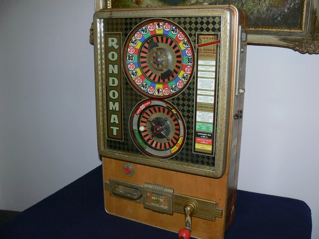 ALTER GROSCHEN AUTOMAT RONDOMAT rein mechanisch Wohnzimmergerät Wulff ...