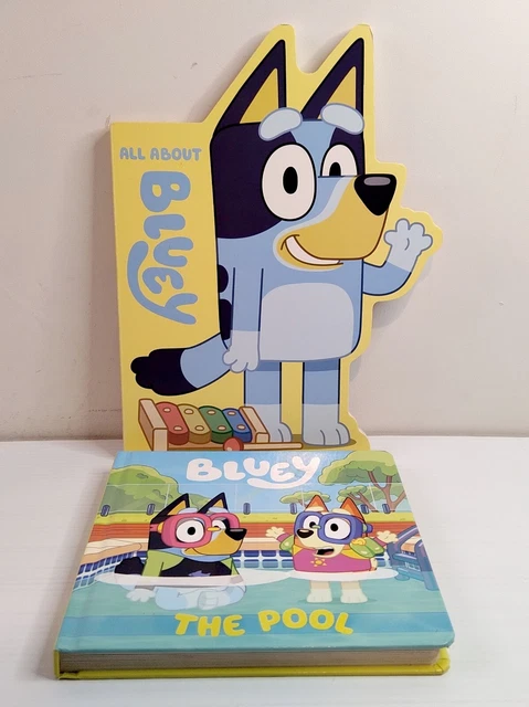 2 X BLUEY BOARD BOOKS Bluey: All About Bluey (2018) & The Pool (2021 ...