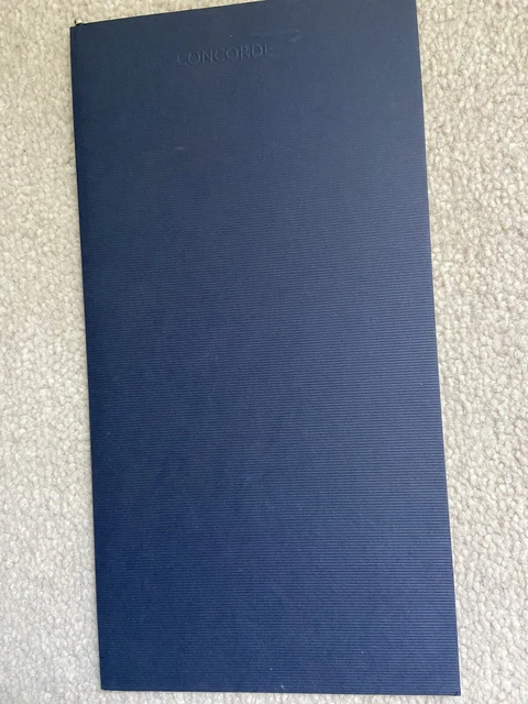 BRITISH AIRWAYS CONCORDE R20 /JFK Dinner menu - LHR-JFK Speedmarque ...
