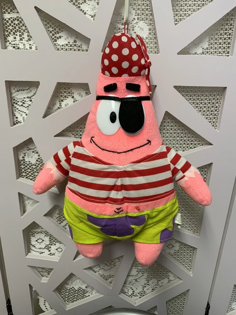 SPONGEBOB SQUAREPANTS PATRICK Star Soft Toy Pirate Plush 13” £9.99 ...