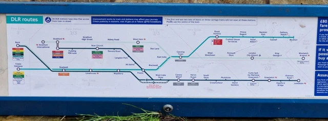 DLR TRAIN MAP panel (No smoking sign included) £95.00 - PicClick UK