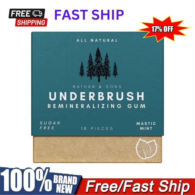 UNDERBRUSH REMINERALIZING CHEWING Gum With Nano-Hydroxyapatite Teeth ...