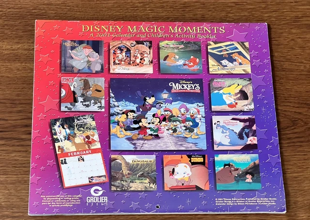 DISNEY MAGIC MOMENTS 2001 Calendar Grolier Books £10.95 - PicClick UK
