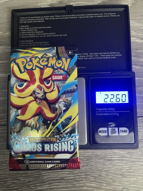(VERY HEAVY!) POKÉMON TCG Chaos Rising Booster Pack Weighing at 22.60g ...