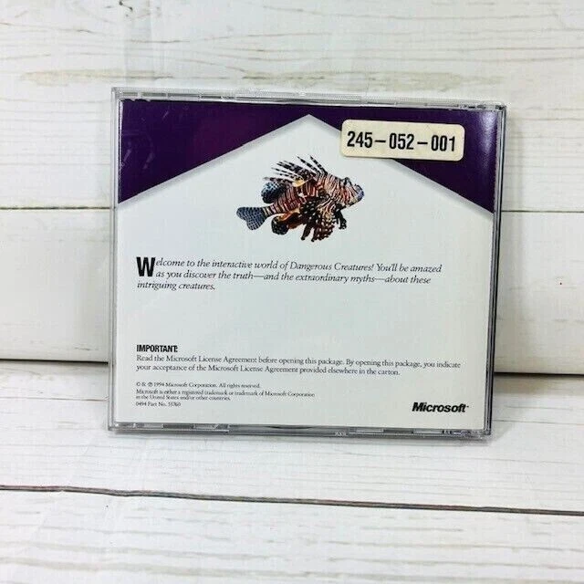 MICROSOFT DANGEROUS CREATURES (Windows PC, 1994) EUR 12,07 - PicClick FR