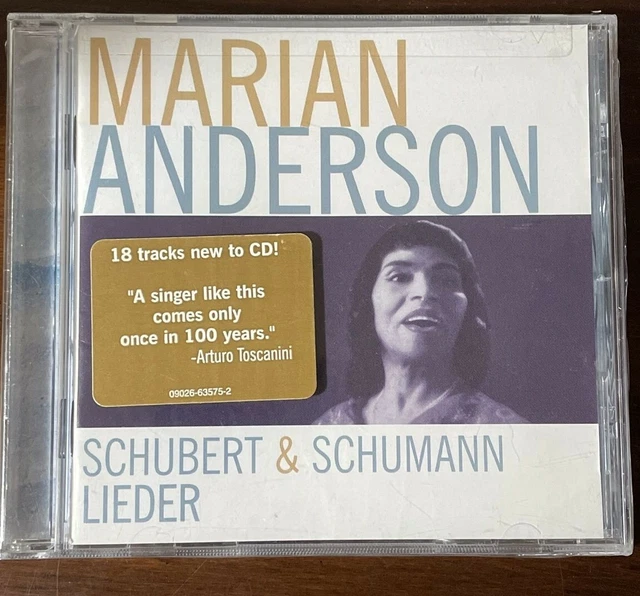 MARIAN ANDERSON - CD de chansons Schubert & Schumann 2000, enregistré ...