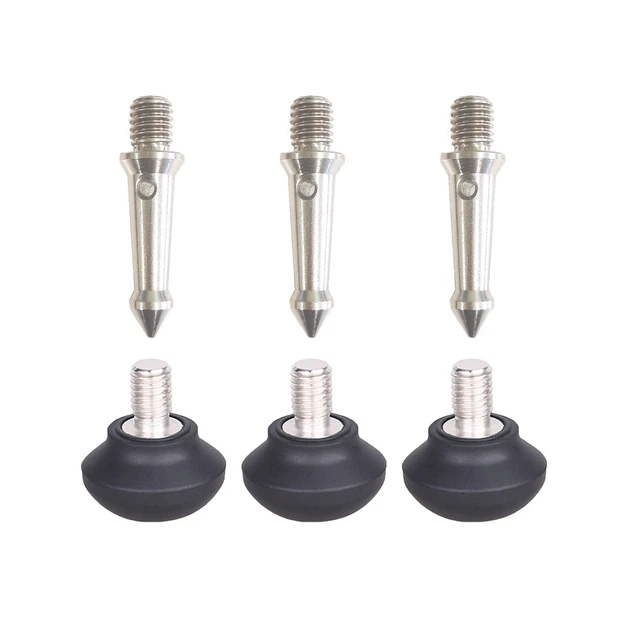 3X REPLACEMENT RUBBER Spike Feet 3/8" Screw Anti-slip for Camera ...