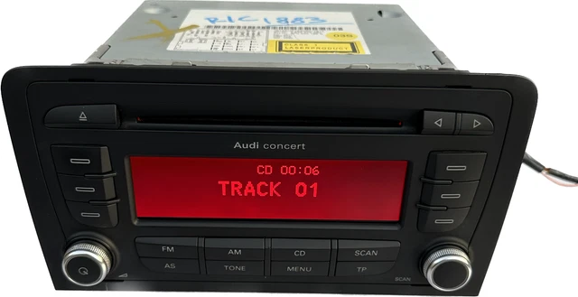 AUDI A3 S3 Concert Stéréo Radio CD MP3 Lecteur 8P Testé Original + Code ...