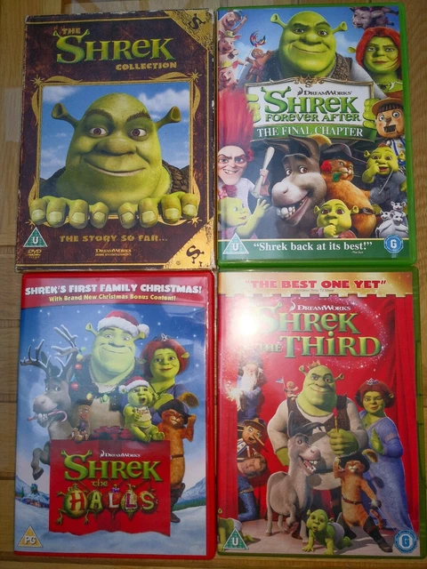 SHREK DVDS FAMILY Films Bundle Set 1,2, Final Chapter, Halls, Shrek the ...