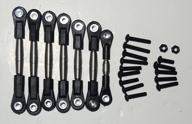 TAMIYA TT02B BUGGY Turnbuckle Set Steering Servo Link Front Rear Arms ...