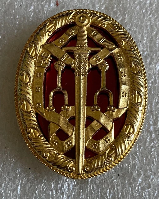 BRITISH ORDER KNIGHTHOOD Knight Bachelor Kt Gold Plated & Enamel Breast ...