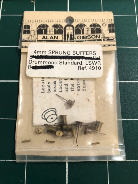 ALAN GIBSON 4MM Sprung Buffer - 4910 Drummond Standard LSWR £6.99 ...