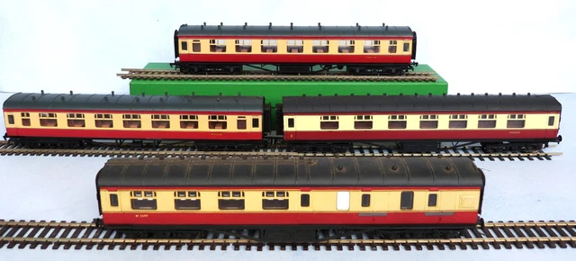 4 X BACHMANN/AIRFIX /Mainline Stanier Coaches: BR Crimson & Cream ...