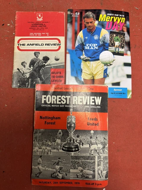 LEEDS UNITED FOOTBALL programmes £2.00 - PicClick UK