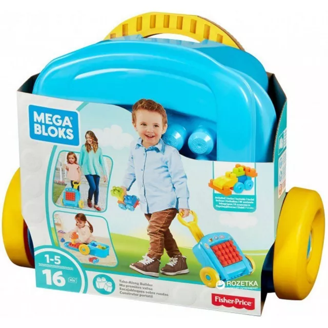 MATTEL MEGA BLOKS Bausteine Spielzeug Rollkoffer Konstruktion Baustein ...