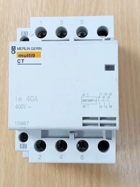 MERLIN GERIN MULTI 9 - 40Amp - 3 POLE NORMALLY OPEN CONTACTOR 400V ...