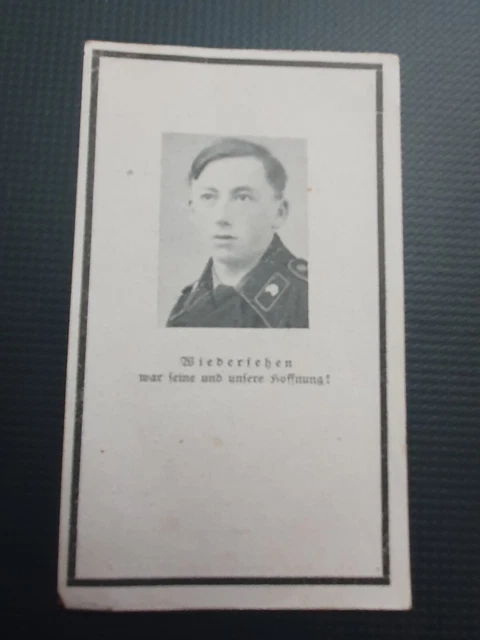 ORIGINAL GERMAN WW2 death Card Max Bayrhuber PANZER RGT fell 28jan 1945 ...