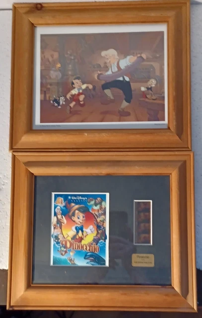DISNEY'S PINOCCHIO GENUINE 35mm Film Cell Display Frame & 1940 “A True ...
