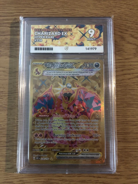 POKEMON SV OBSIDIAN Flames Charizard EX Hyper Rare 228 ACE Graded Mint ...