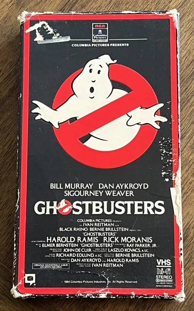 GHOSTBUSTERS VHS 1985 Red Border Harold Ramis Bill Murray Dan Aykroyd ...