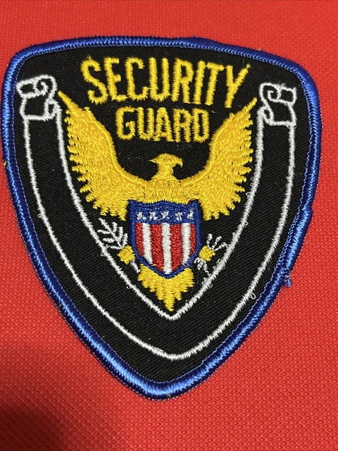 GENERIC SECURITY GUARD patch, eagle design with blue border, 4 inches ...