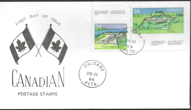 🍁CANADA #1053/1055 "CANADIAN FORTS" Brand New 1985 Special Event Cachet ...