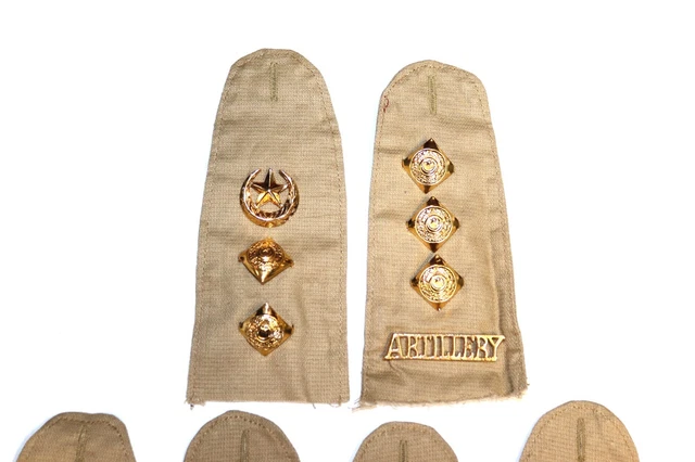 PAKISTAN. ARMY EPAULETTE Rank insignia collection, General, Lt-Gen ...