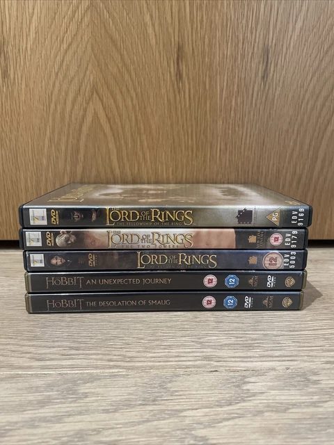 LORD OF THE Rings Trilogy And 2 Hobbit Movies - 5 DVD Box Set Collection EUR 14,41 - PicClick IT