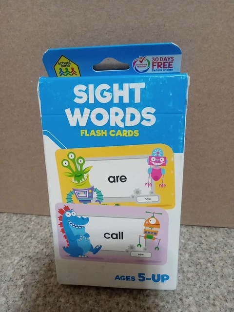 SIGHT WORDS FLASH Cards School Zone Learn to Read, Reading Activities ...